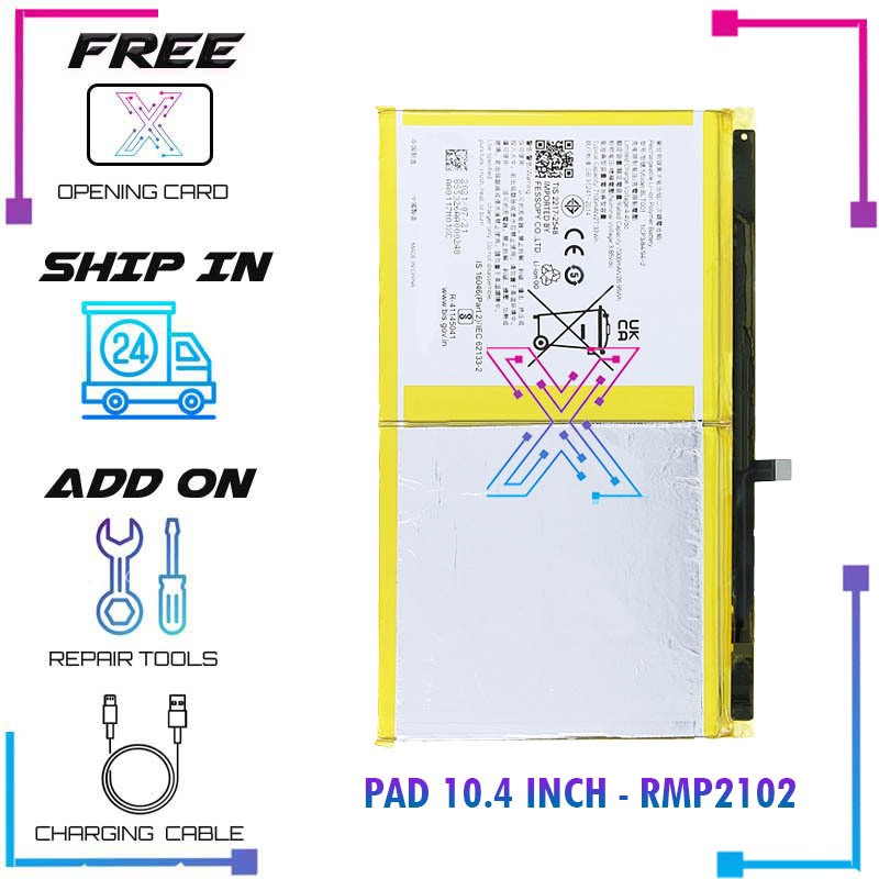 Battery Bateri blt001 For Realme Pad 10.4 Inch RMP2102 (7100 mAh ...