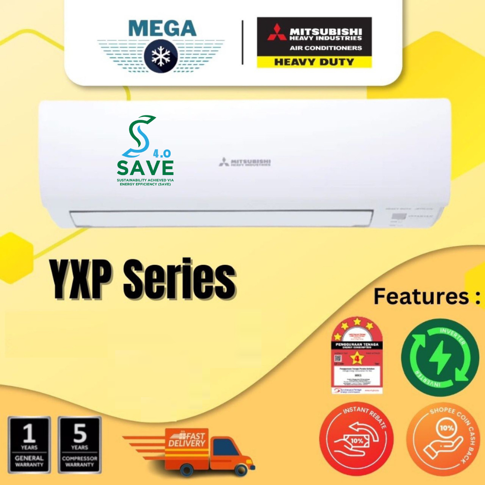 Mitsubishi Heavy Industries R32 Inverter YXP/YYF/YYP/YXS Series (1.0HP - 3.0HP) | Shopee Malaysia