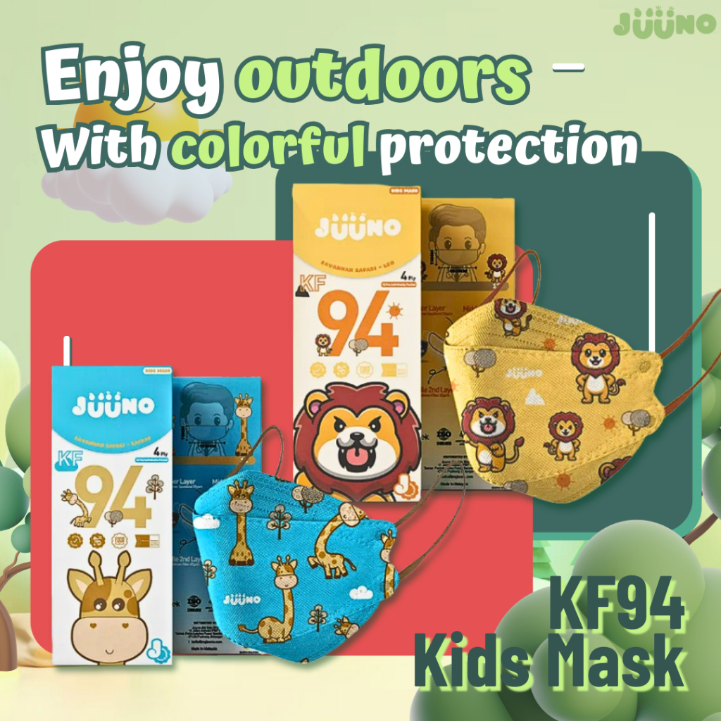 JUUNO Kids Mask KF94 4 Ply - (3 Boxes) | Shopee Malaysia
