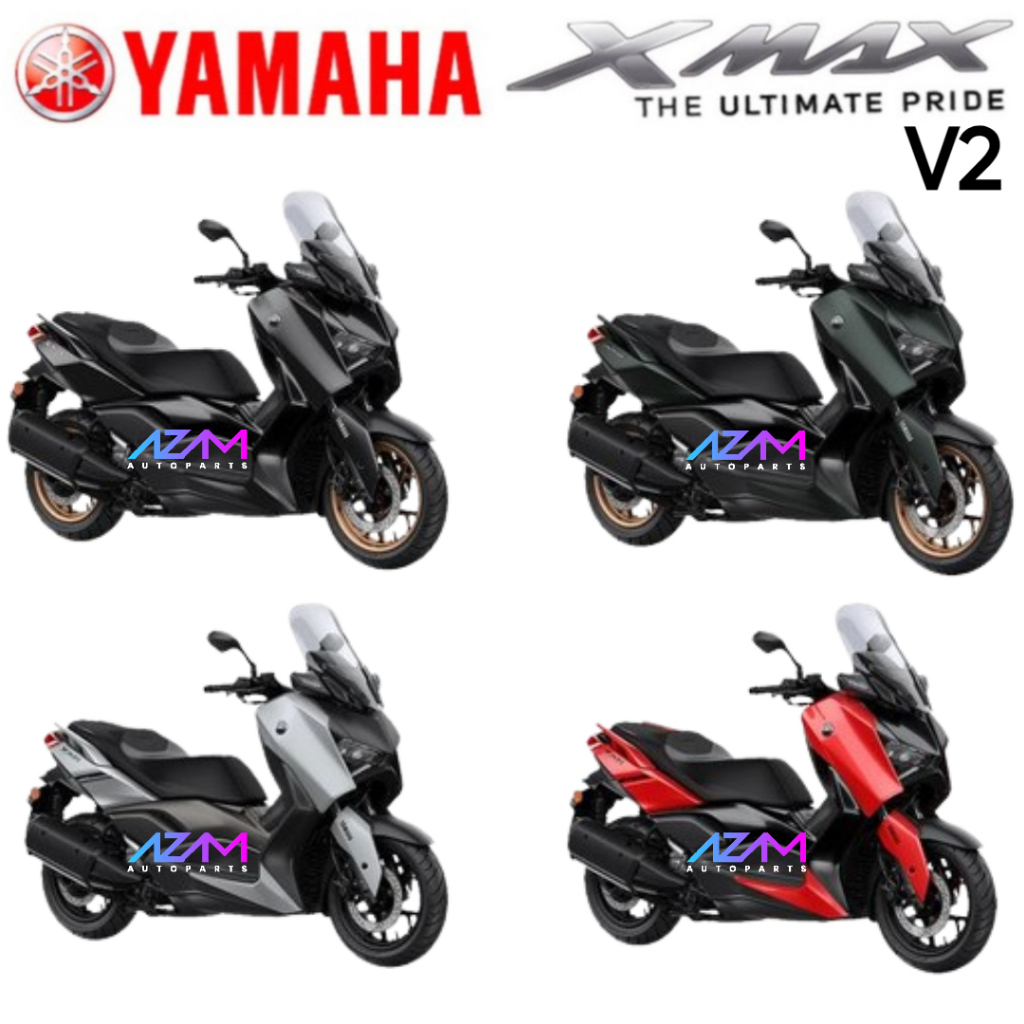 XMAX V2 CONNECTED / XMAX 2023 COVERSET GLOSSY RED / MATTE SILVER ...