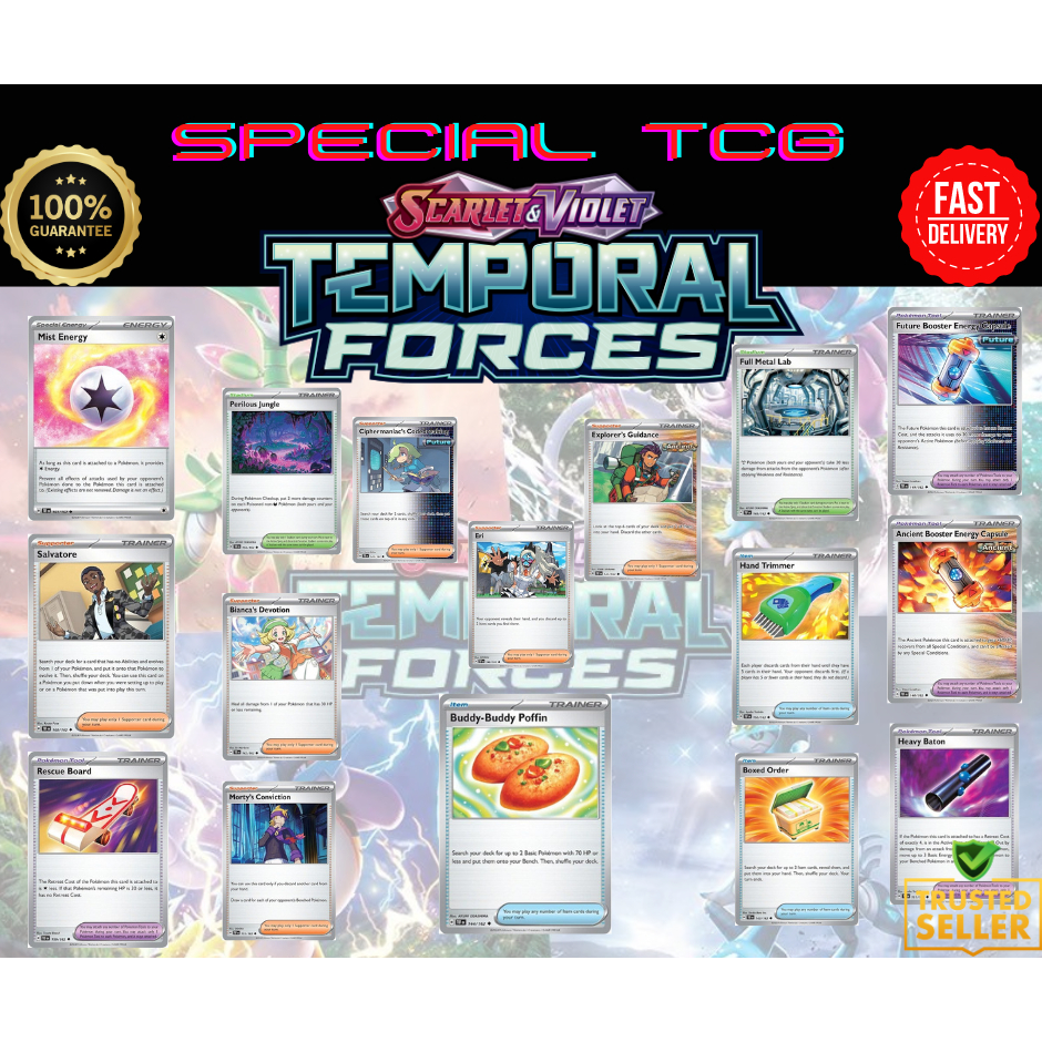 [Pokemon TCG Singles] SV5 Temporal Forces - Non-Holo Trainer - Pokemon ...