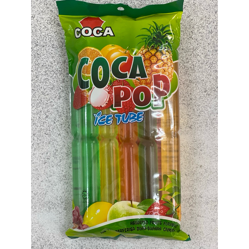 70g x 10pcs Coca Brand Coca Pop Ice Tube Assorted Fruits Flavoured Ais ...