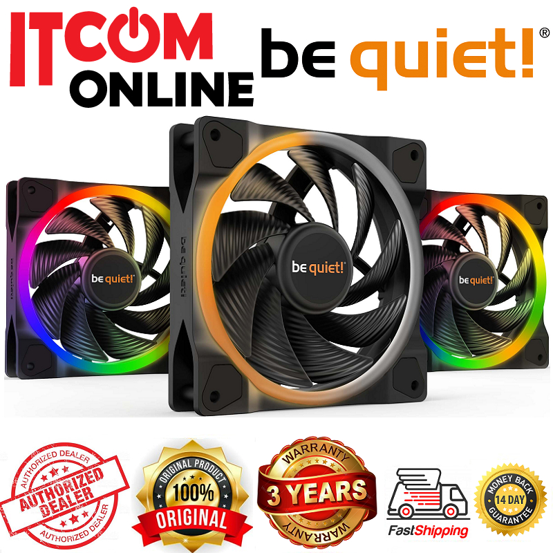 BE QUIET! 12CM 14CM LIGHT WINGS PWM HIGH SPEED SINGLE & 3FAN CASING FAN ...