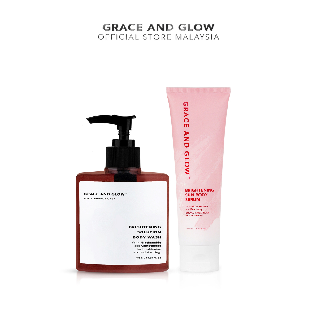 Grace and Glow 2in1 Bundle Brightening Solution Body Wash + Brightening ...