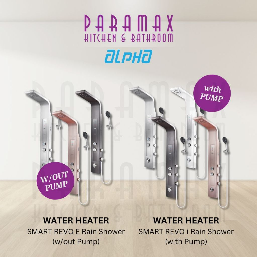 ALPHA Instant Water Heater Smart Revo Rain Shower (with Pump/no Pump) | Shopee Malaysia