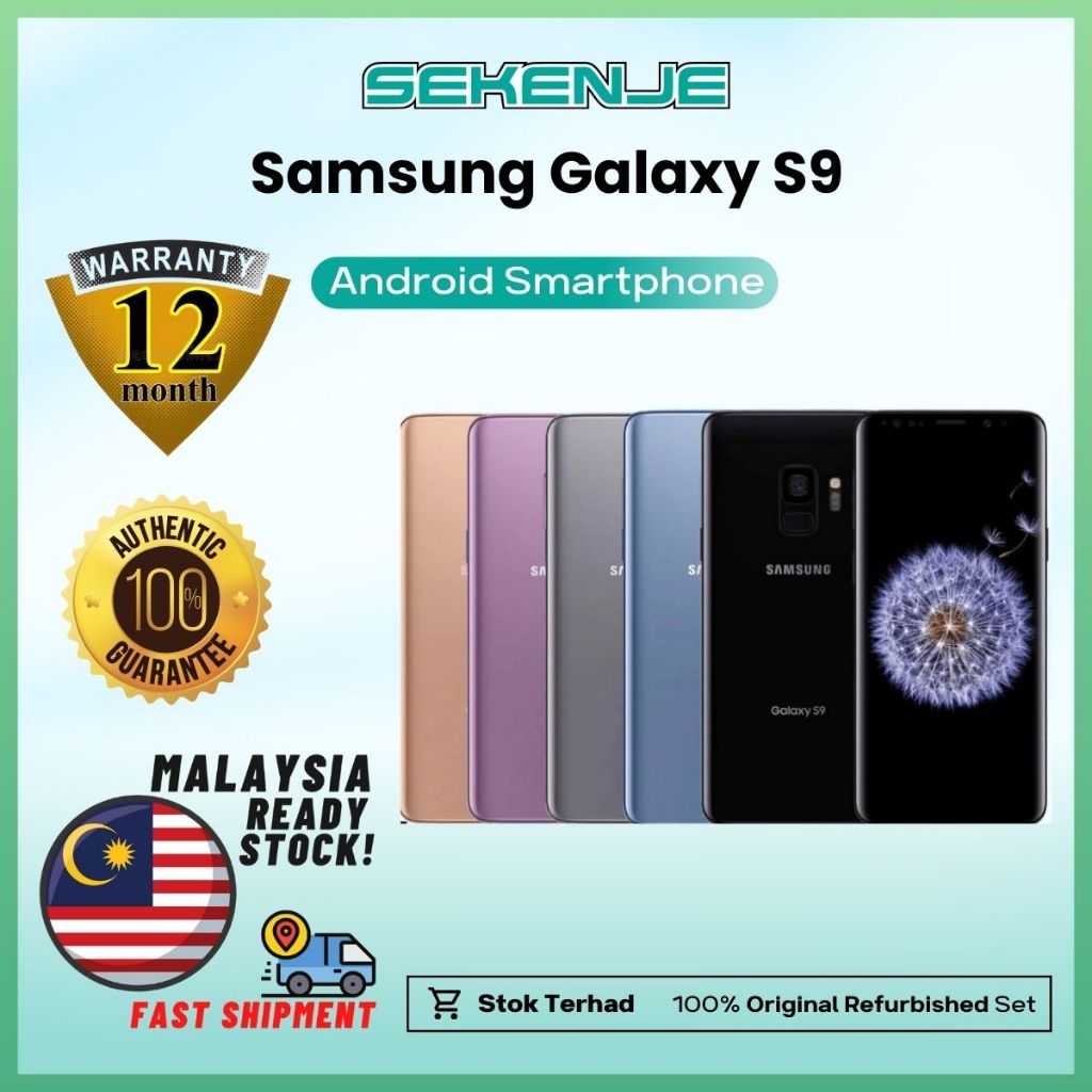 Samsung Galaxy S9 64GB + 4GB RAM 100% Original Secondhand Used Smartphone, 1 YEAR WARRANTY ...
