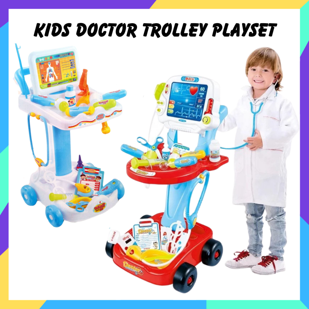 🔥Ready Stock🔥Kids Doctor Trolley Playset Pretend Play Doctor Toys ...