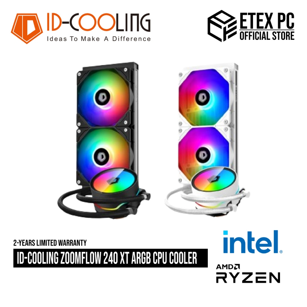 ID-COOLING ZOOMFLOW 240 XT ARGB CPU Cooler (Black/Snow Edition ) # IDC ...
