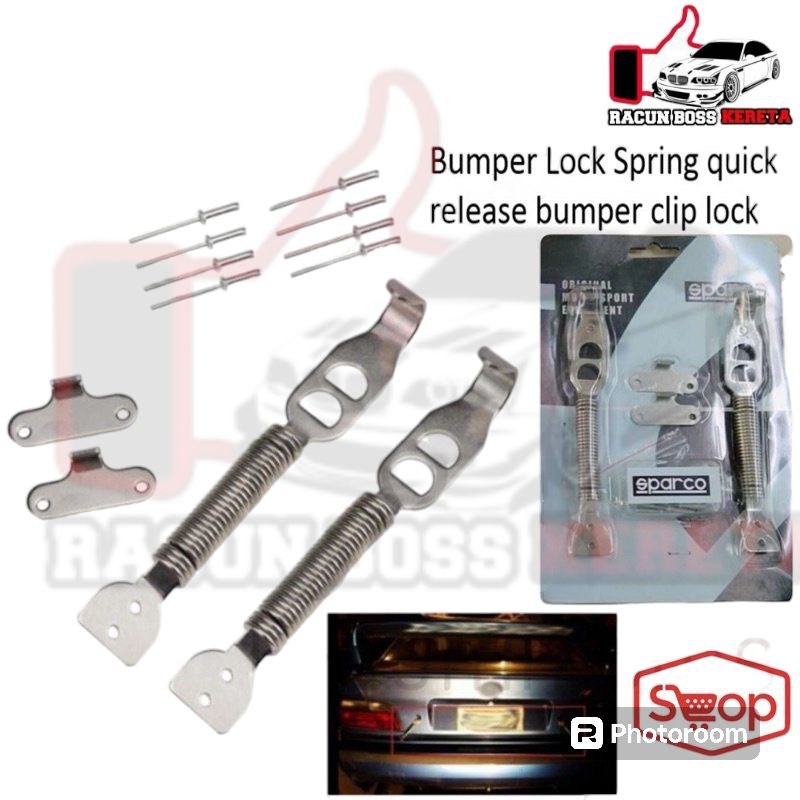 SPARCO Bumper Bonnet Lock Spring Quick Release Bumper Clip Lock Pin ...