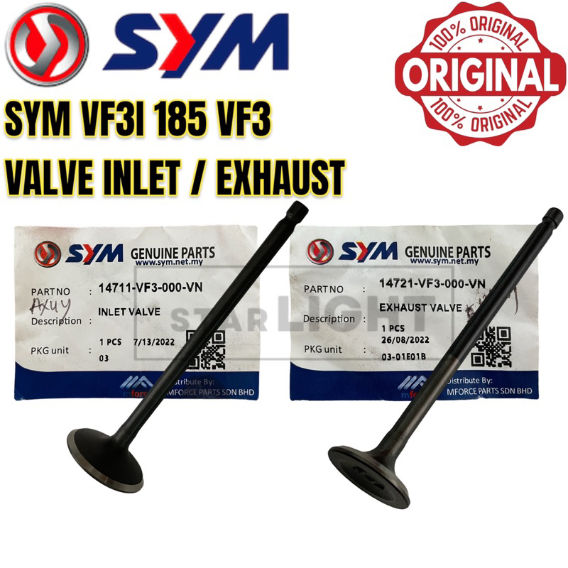 SYM VF3I 185 VF3 ORIGINAL VALVE INLET & EXHAUST / INLET & EXHAUST VALVE | Shopee Malaysia