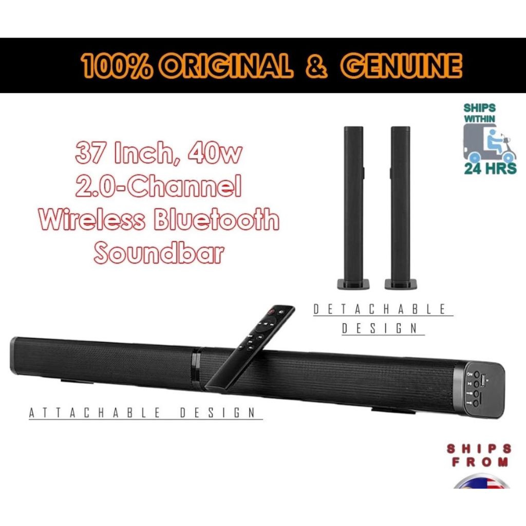 Samtronic SM-2120 Wirelss Tv Soundbar TV Speaker -37Inch & Wired ...