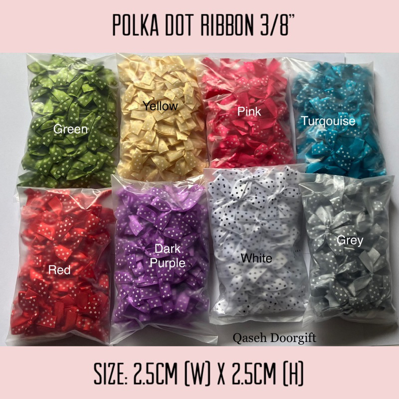 Ribbon Polka Dot Ready Made - (10pcs/30pcs) | Shopee Malaysia