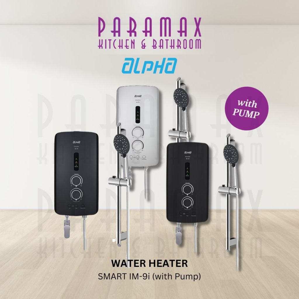 ALPHA Instant Water Heater IM-9i Rain Shower (with DC Pump) | Shopee ...