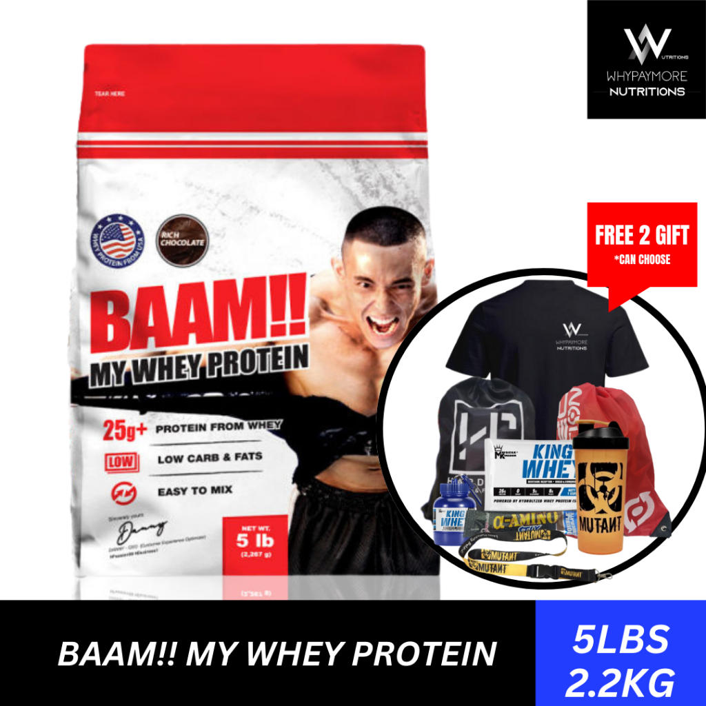 BAAM My Whey Protein 5Lbs (Free 2 Gift) - Whey Protein,Cutting,Build ...