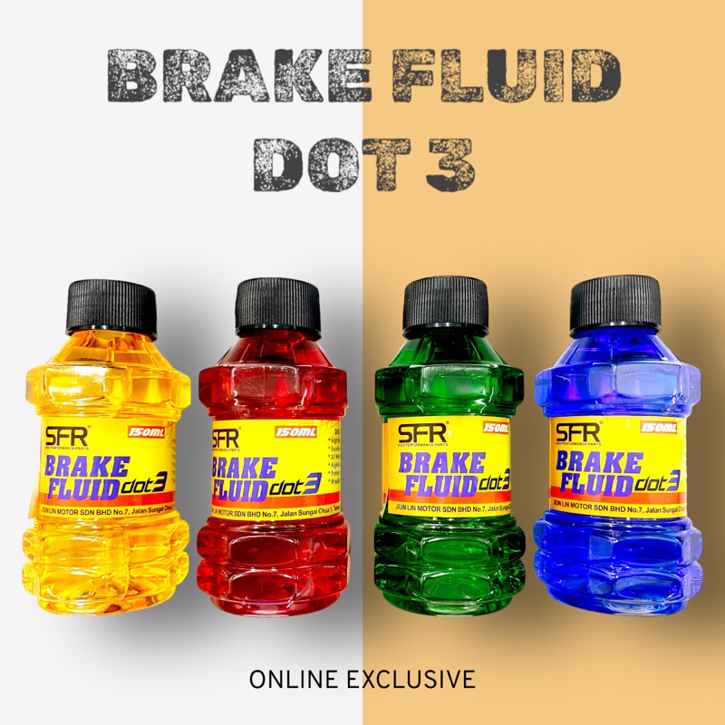Dot 3 Racing Brake Oil Brake Fluid 150ml Yellow Red Green Blue | Shopee ...