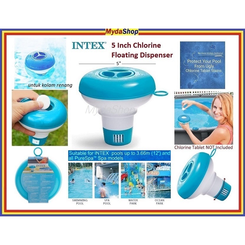 INTEX 5 Inch Chlorine Floating Dispenser Swimming Pool. Bekas Klorin ...