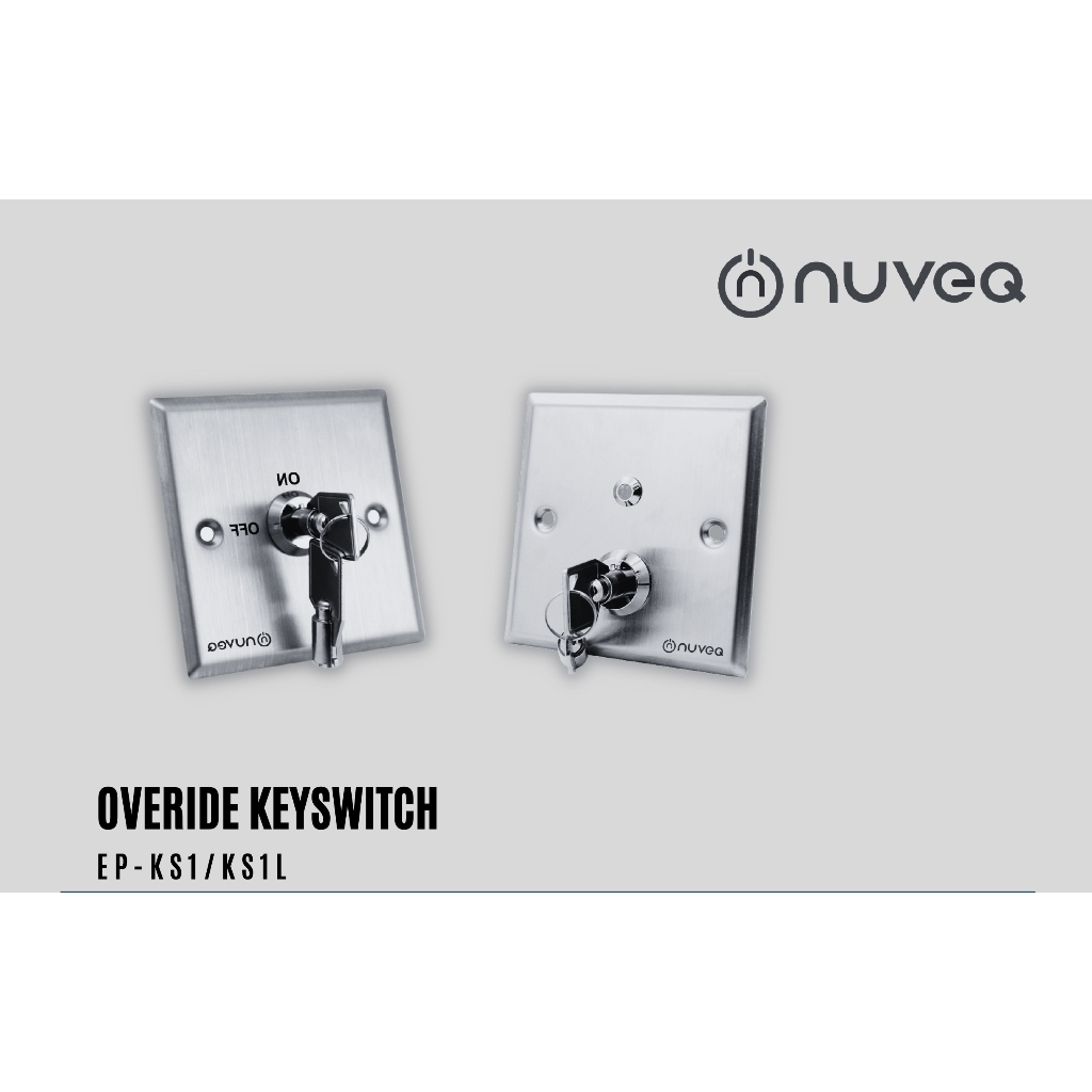 NUVEQ Override Key Switch On Off Selection Solid Stainless Steel ...