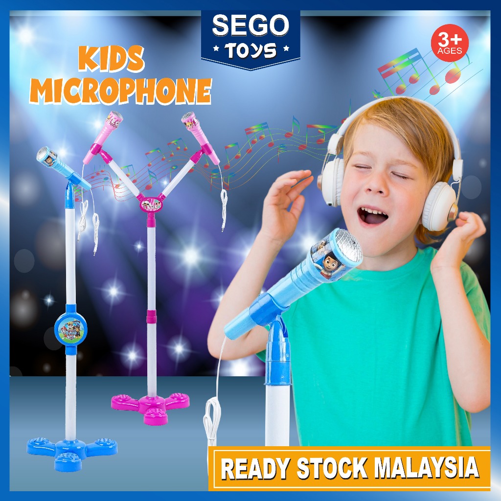 2 Kids Karaoke Microphone Toys Gift Music Toy Connect to Handphone or ...