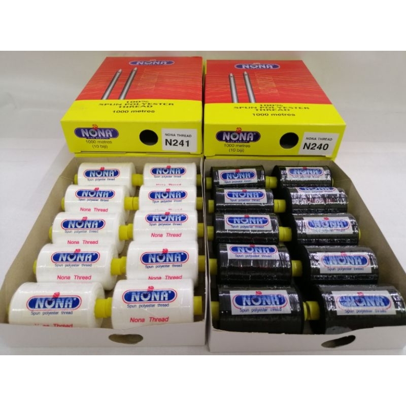 Benang jahit / Spun polyester thread Nona 1,000m (10pcs) | Shopee Malaysia