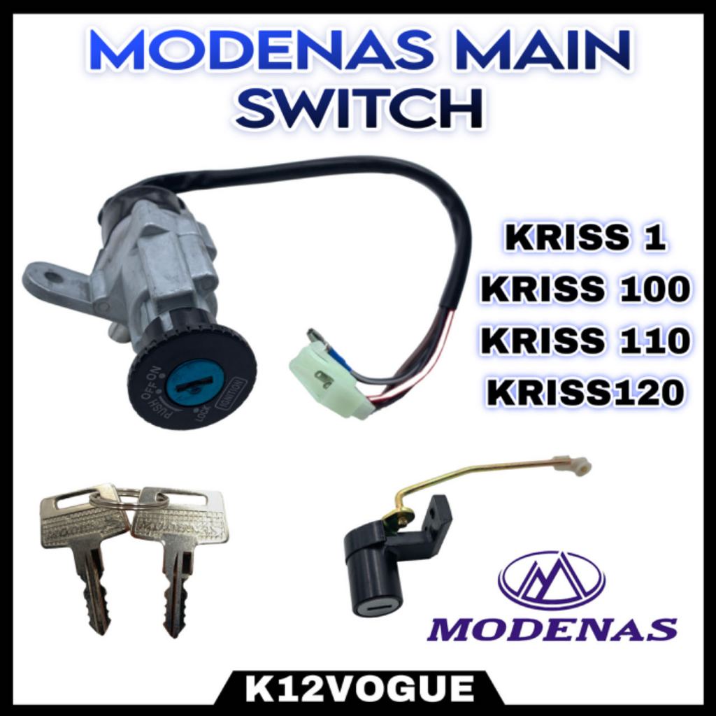 MODENAS KRISS 1 KRISS2 KRISS 2 100 110 120 MR1 IGNITION MAIN SWITCH SET ...