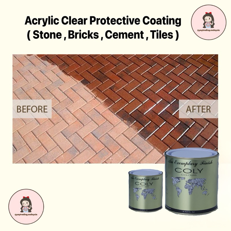 Gloss & Matte 1L // 5L Coly ACRYLIC Clear Protective Coating (Pebble ...
