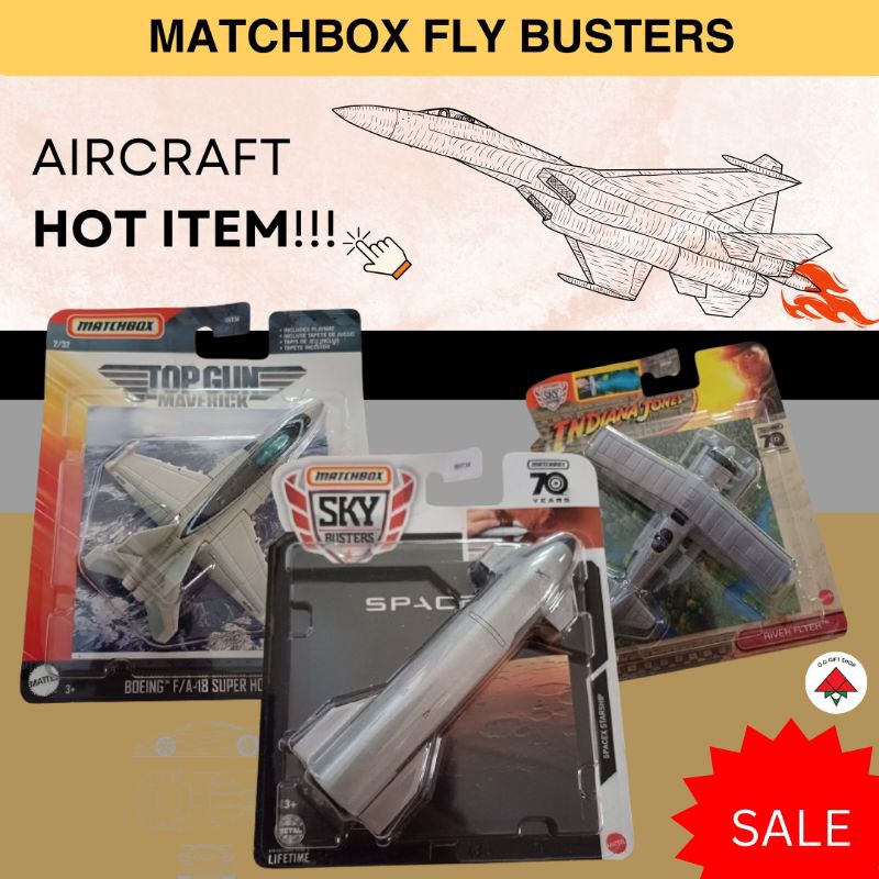 Matchbox Fly Busters Model Diecast Aircraft Rocket Vehicle Toys ...