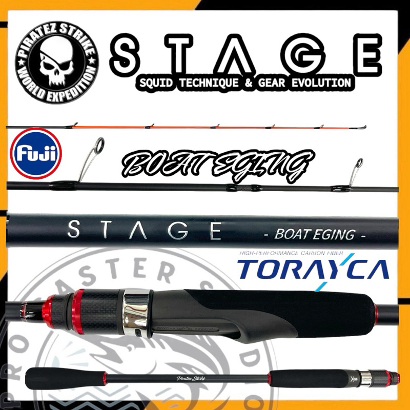 2024 PIRATEZ STRIKE STAGE BOAT EGING ROD SPINNING BAITCASTING ROD ...