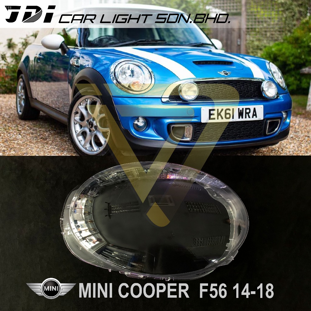 MINI COOPER F56 YEAR 2014, 2015, 2016, 20, 2018 ACRYLIC HEADLAMP COVER ...