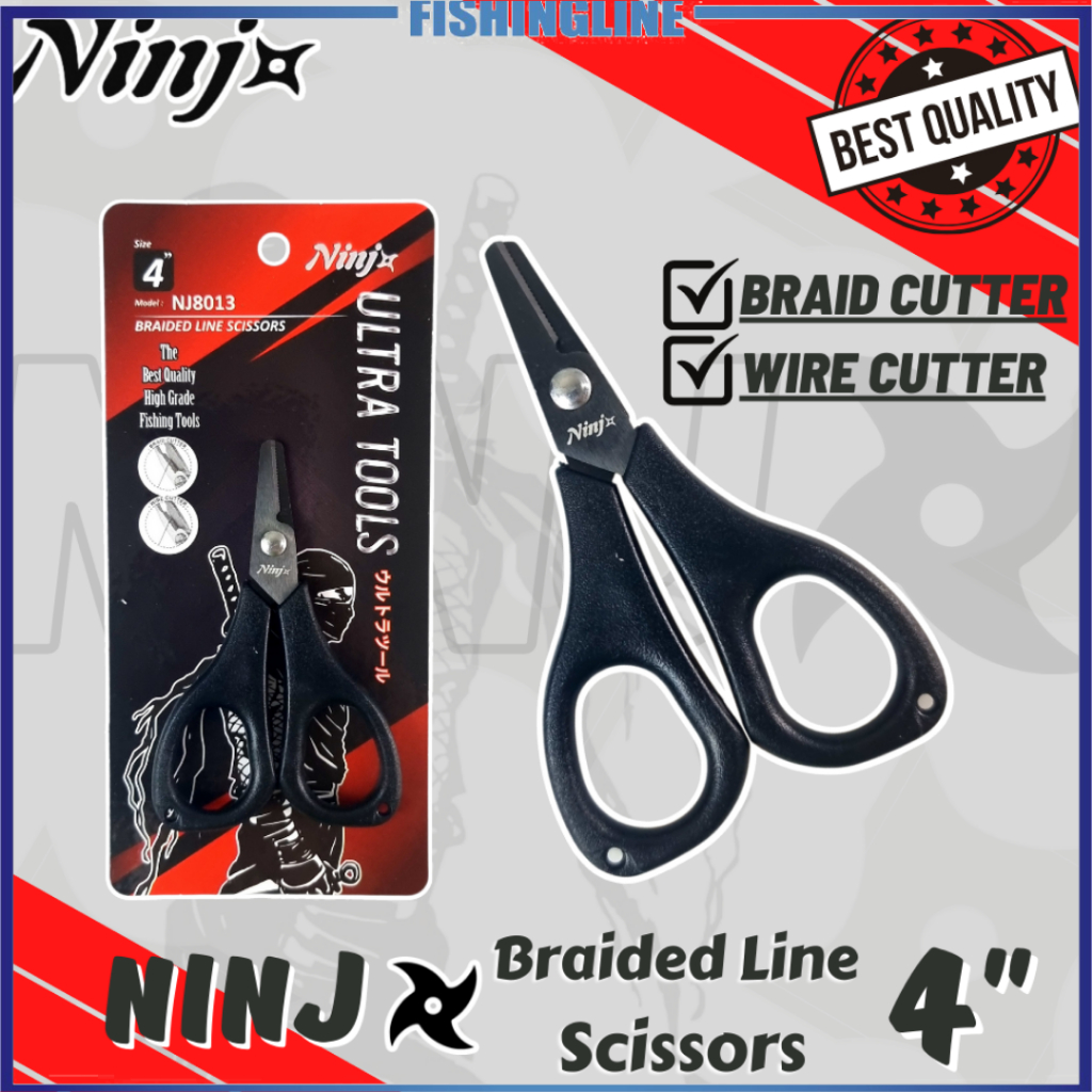 NINJA NJ8013 Braided Line Fishing Scissors 4" | Shopee Malaysia