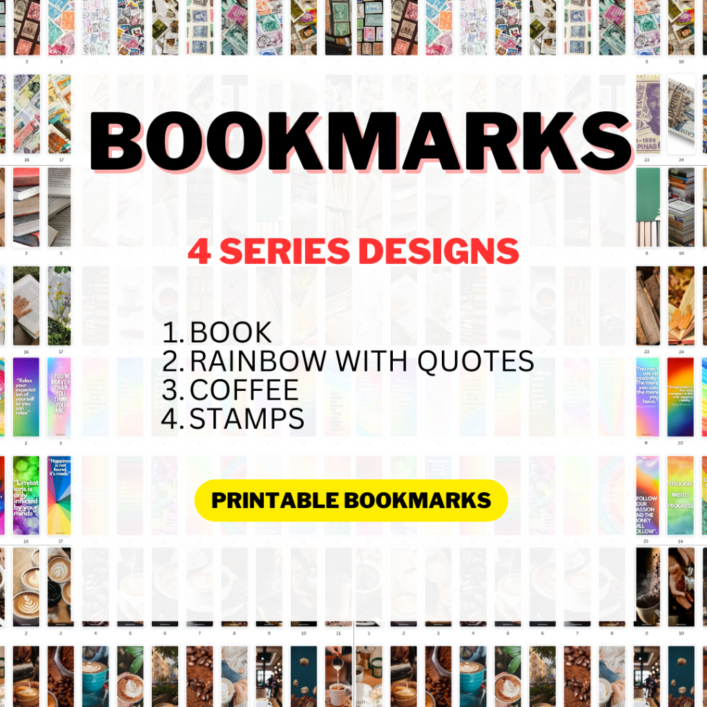 100 Digital Printable Bookmarks | 4 series | Shopee Malaysia