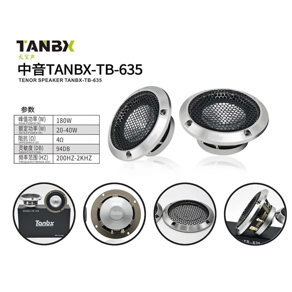 *CLEAR STOCK* TANBX TB-635 | 3.5” TENOR TWEETER 180 WATTS CAR SPEAKER ...