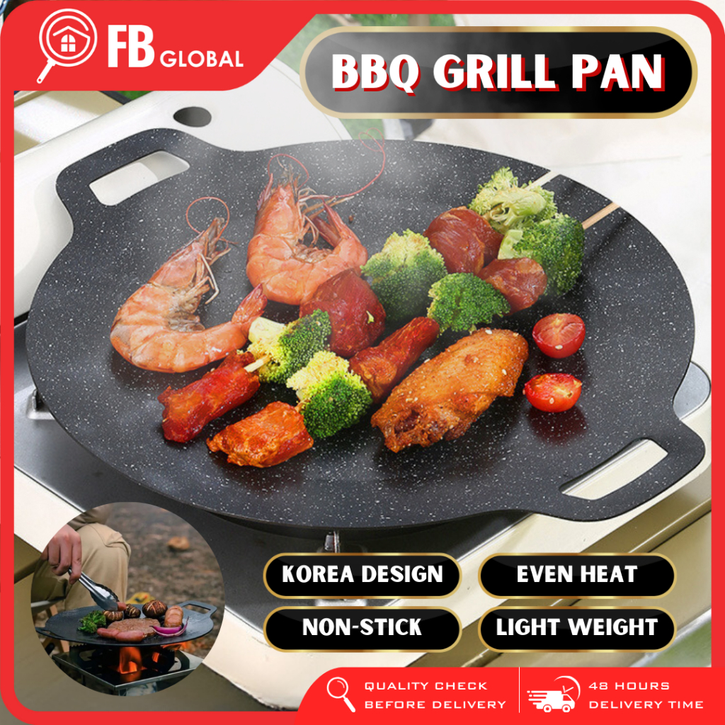 Korean Non Stick Grill Pan Bbq Kuali Leper Kuali Viral Non Stick Grill