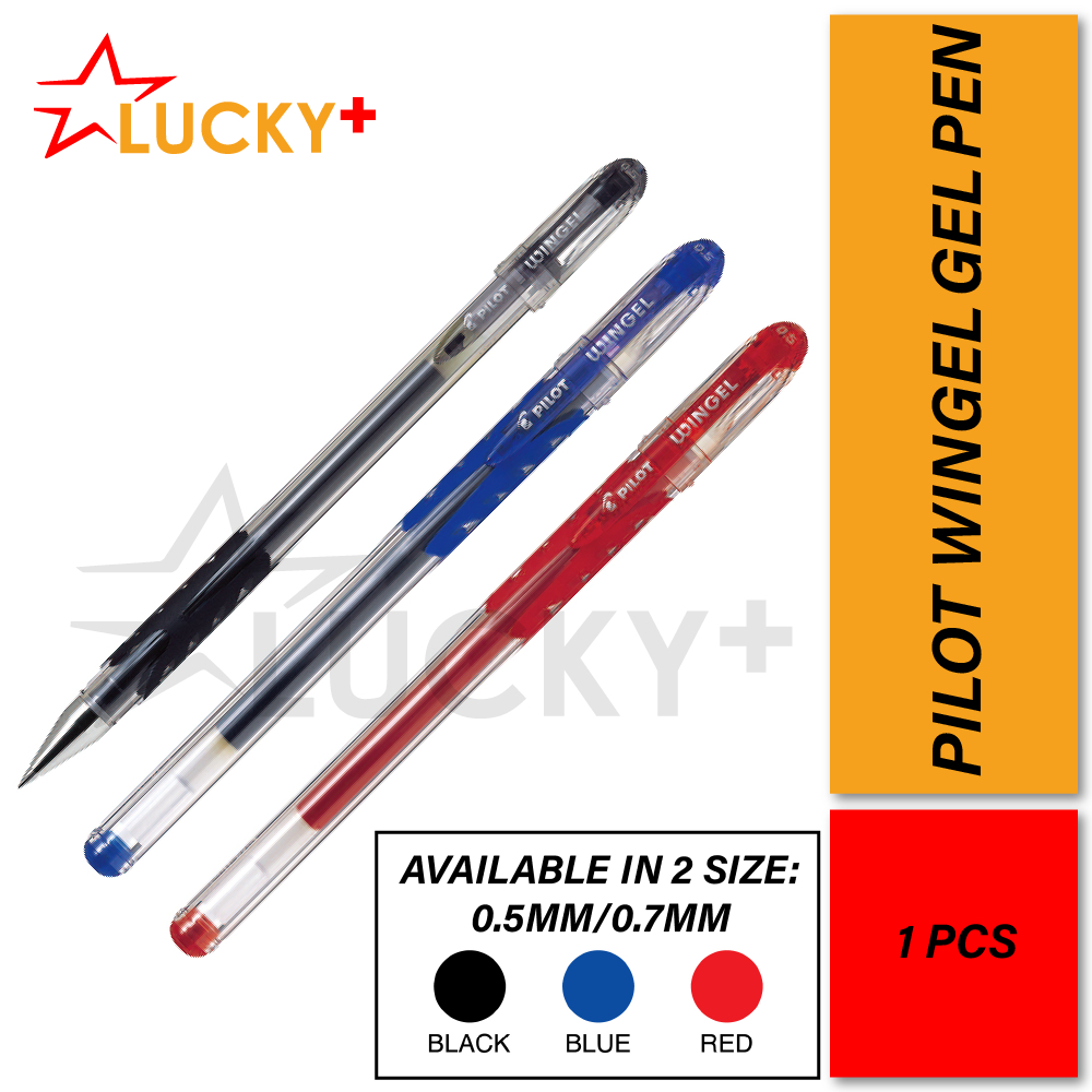 (100% Original) Pilot WINGEL Gel Pen (1'pcs) (0.5mm/0.7mm / Black, Blue ...