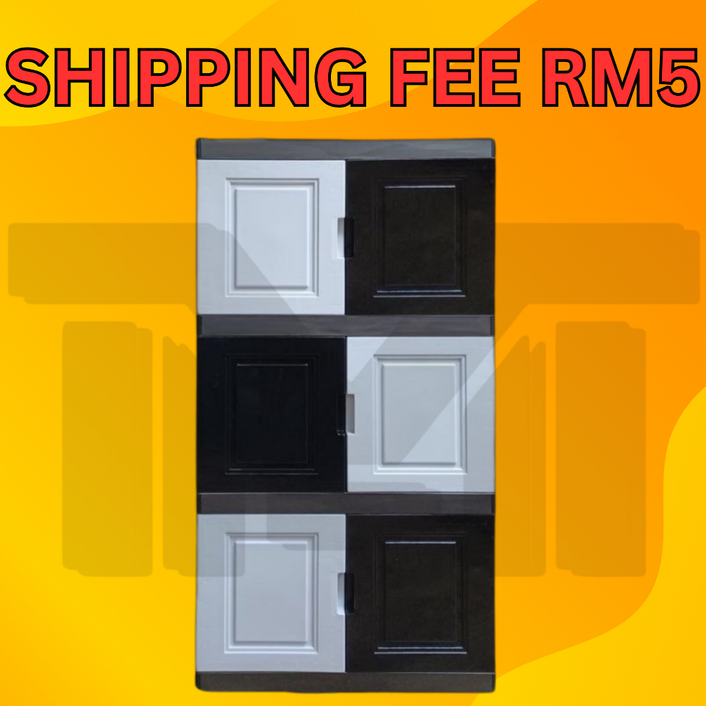 EAGLE BRAND Storage Cabinet 3 Tier / Plastic Cabinet / kitchen cabinet ...
