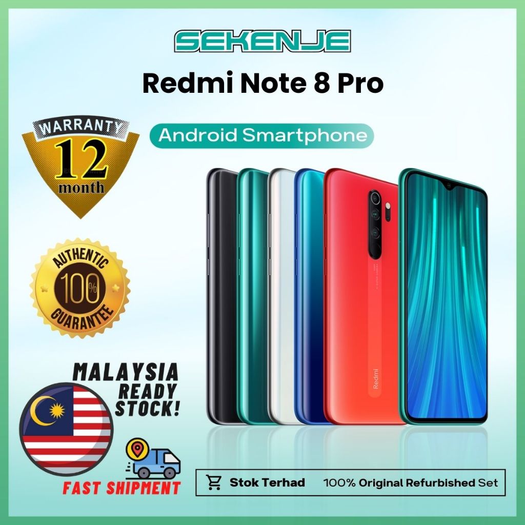 Xiaomi Redmi Note 8 Pro 128GB + 6GB RAM 100% Original Secondhand Used ...