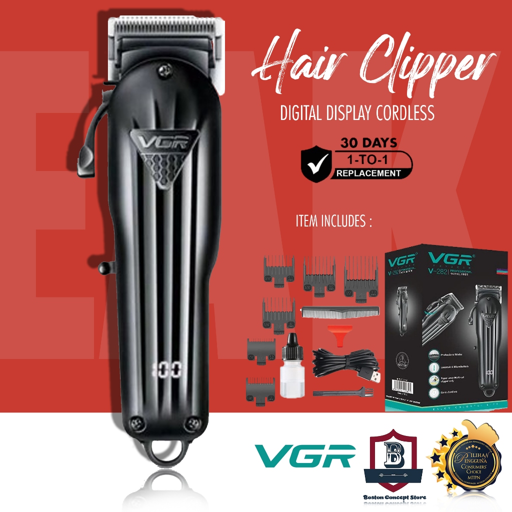 VGR V-282 Professional Electric Hair Clipper Hair Trimmer Portable Hair Cutter Cut Tools V282 ...