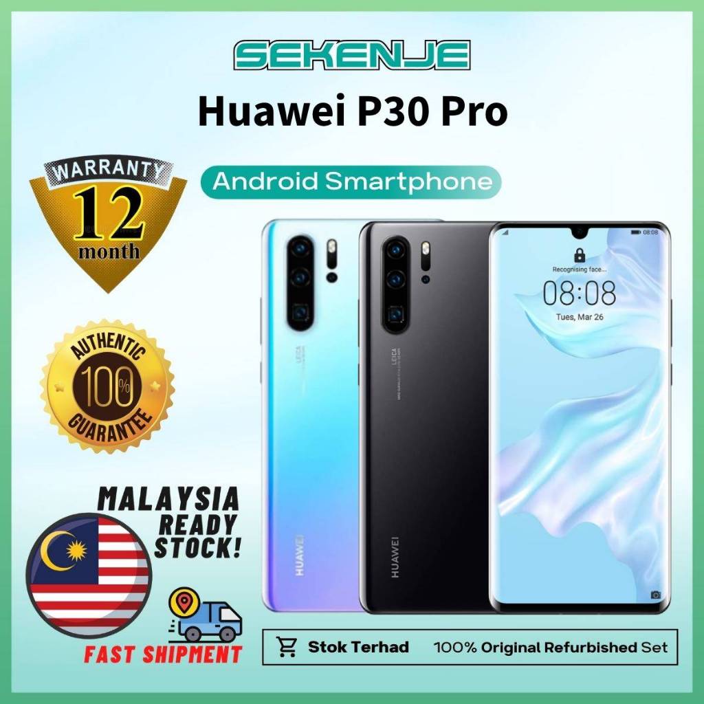 Huawei P30 Pro 256GB + 8GB RAM 100% Original Secondhand Used Smartphone, 1 YEAR WARRANTY ...