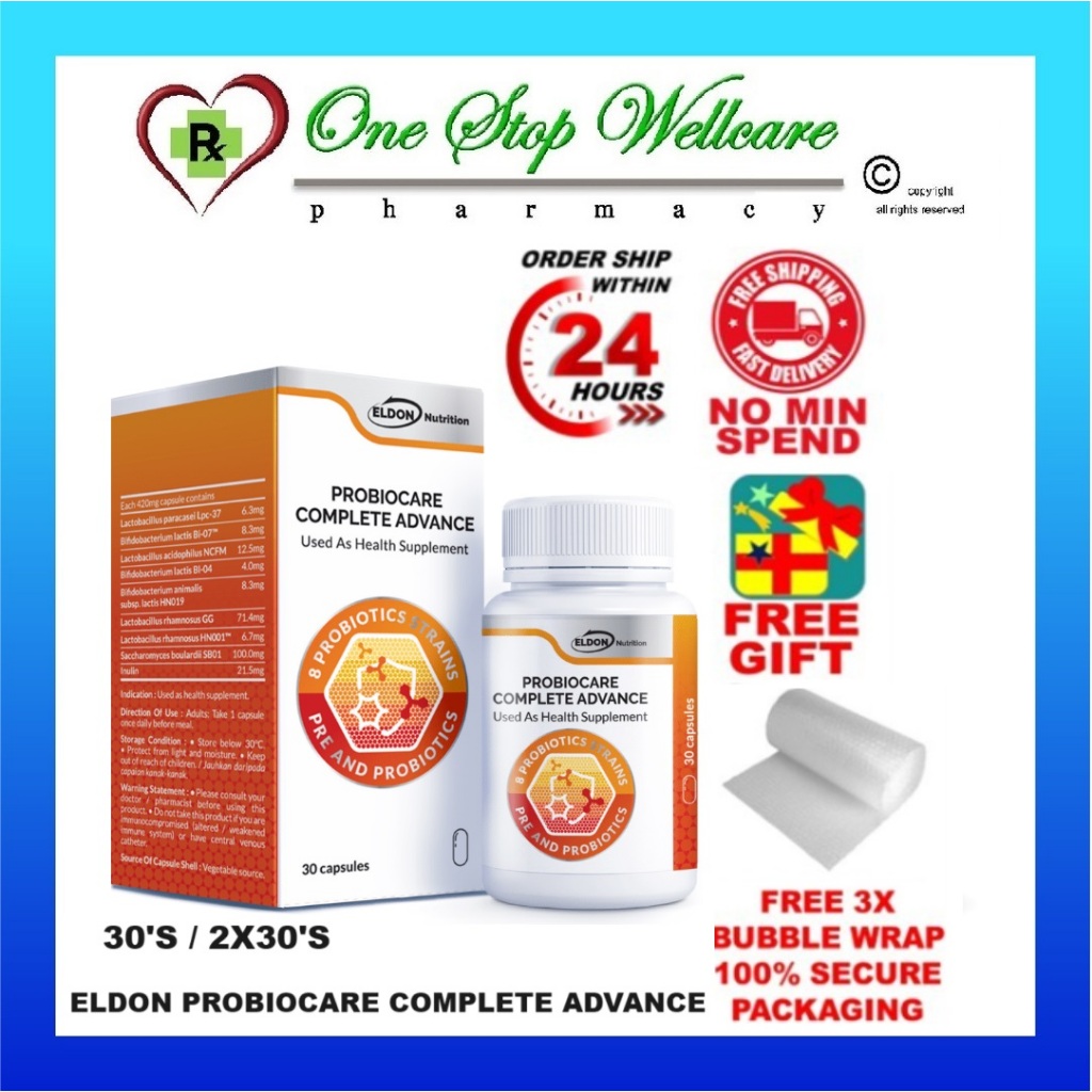 (EXTRA 2 GIFTS) ELDON NUTRITION PROBIOCARE COMPLETE ADVANCE 30'S / 2X30 ...