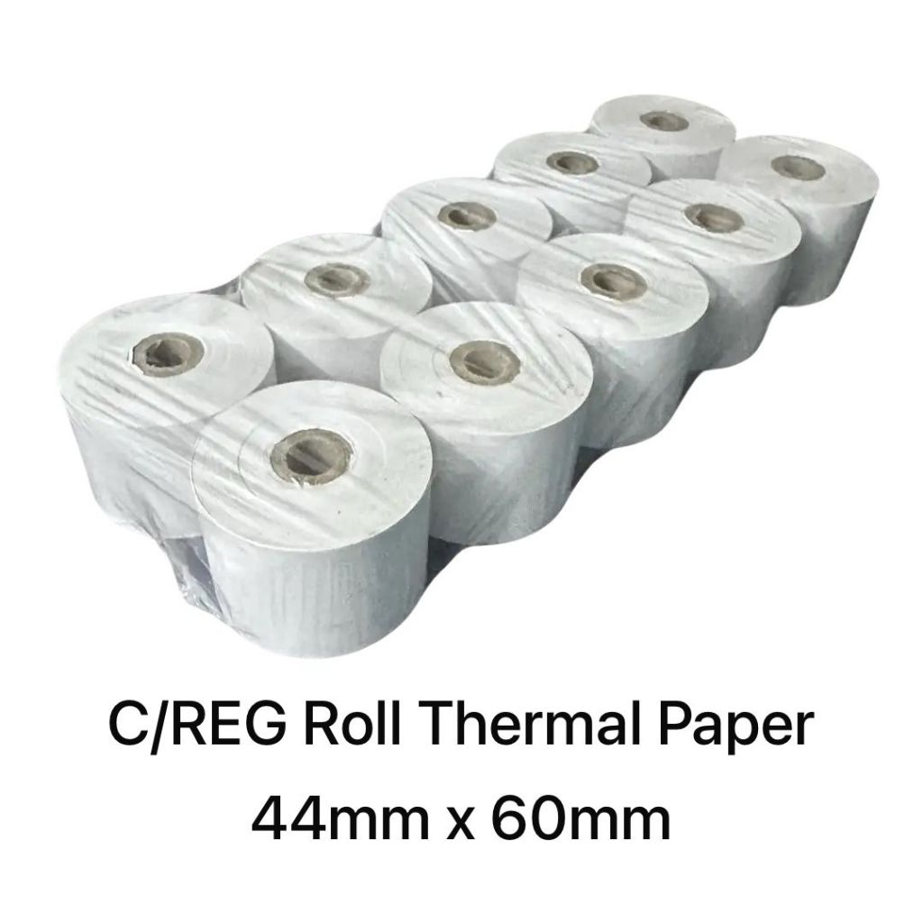[10 Roll Per Pack] Cash Register Paper Roll (Thermal ) 44mm x 60mm for ...