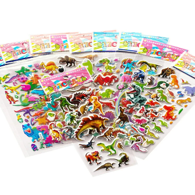 Dinosaur Puffy Sticker | Cartoon Stickers | Dinosaur T Rex Stickers ...
