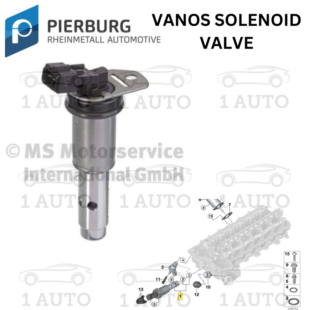 PIERBURG GERMANY VANOS SOLENOID VALVE BMW N52 N53 N54 E90 E92 E93 E60 ...