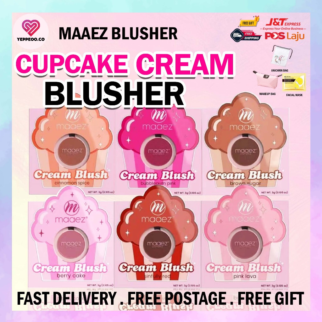 MAAEZ | Cream Blush | 3g FREE GIFT ORIGINAL HQ | Shopee Malaysia
