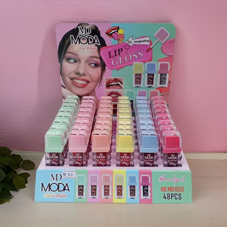 LIP GLOSS 24 Hour LONG LASTING MD MODA BEAUTIFUL 24 PCS IN 1 BOX ...