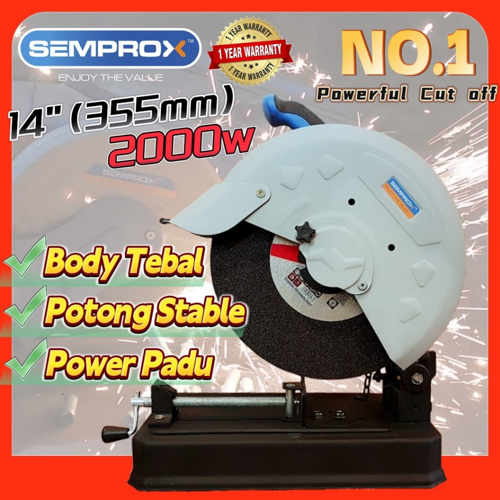 SEMPROX SCM3508 14" 355mm 2000w High Power Cut Off Saw Cut Off Machine ...