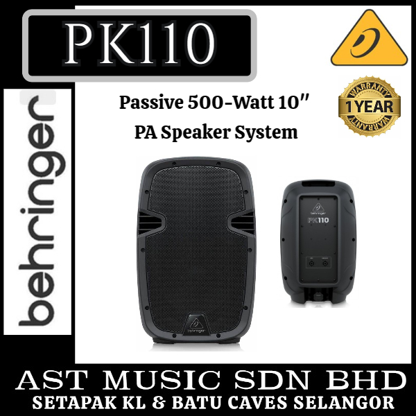 Behringer PK110, Passive 500-Watt 10″ PA Speaker System | Shopee Malaysia