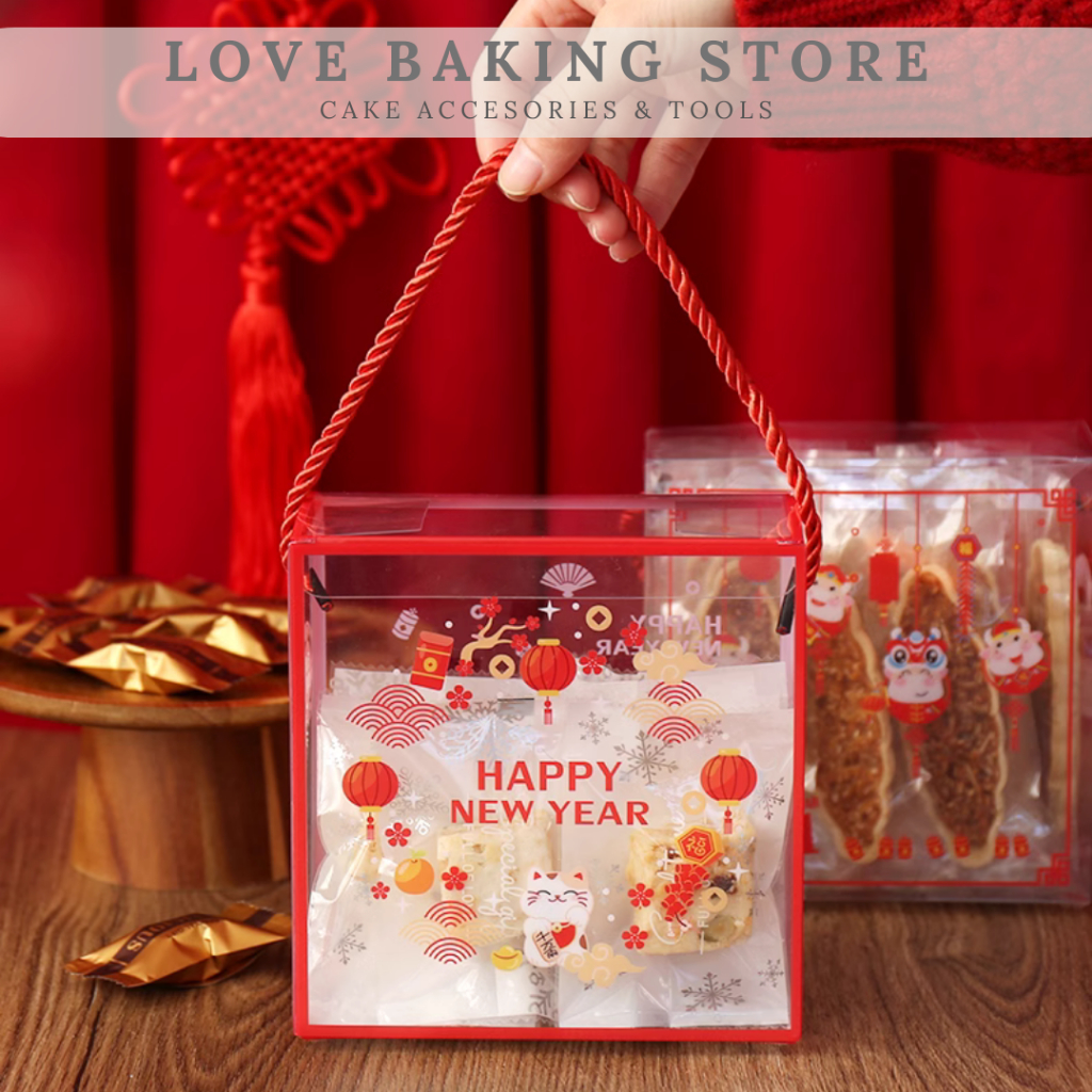 LBS • 10pcs | Chinese New Year Box CNY Transparent Handbag Box Goodies ...
