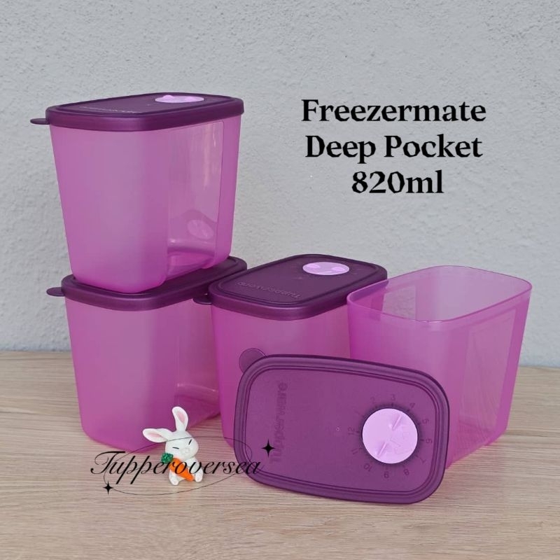 Tupperware Freezermate Deep Pocket 820ml With Dial - Dark Purple ...