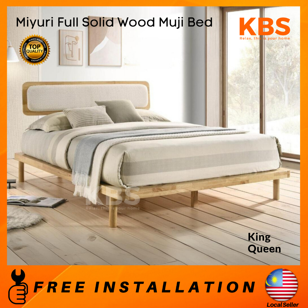 (FREE Installation+Shipping) KBS Miyuri Full Solid Base Muji Bed / Muji ...
