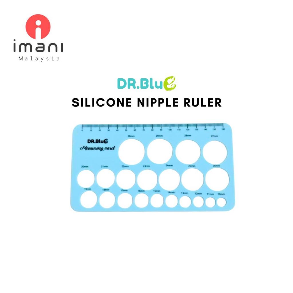 DR BLUE Silicone Nipple Ruler/Funnel Sizing/Sizing Ruler/Nipple Ruler ...