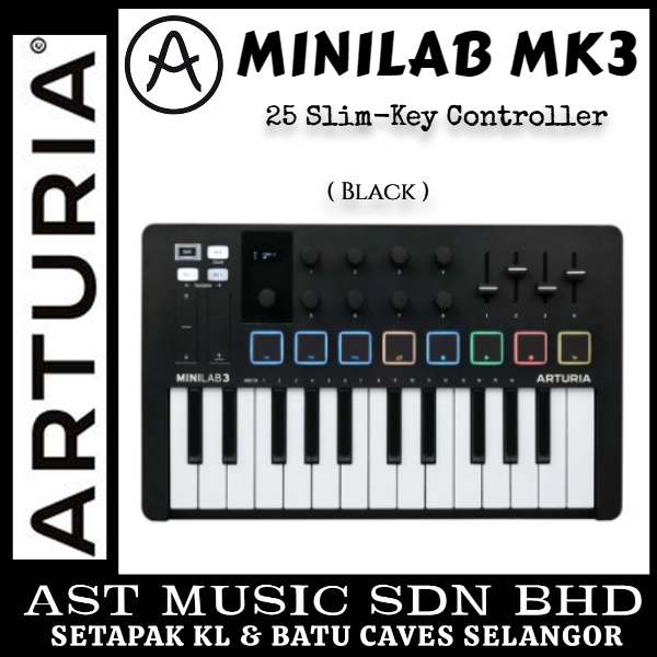 Arturia Minilab Mk3 25 Slim-Key Controller, Black | Shopee Malaysia
